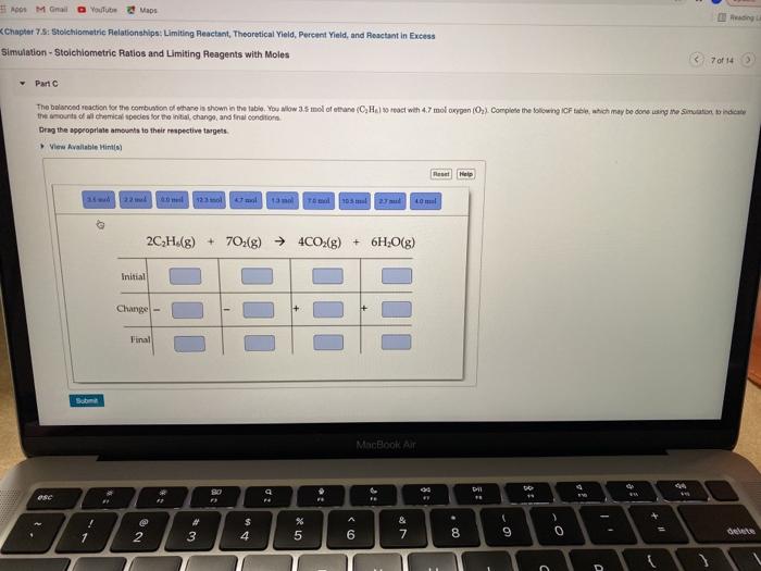 Solved Chapter 7: Stoichiometric Relationships: Limiting | Chegg.com