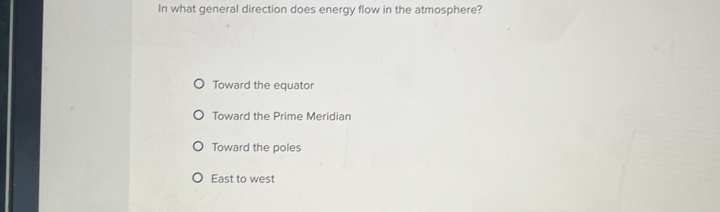 Solved In what general direction does energy flow in the | Chegg.com