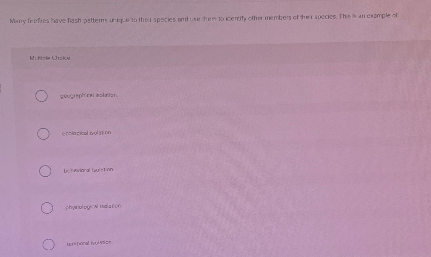 Solved Many fireflies have flash patterns unique to their | Chegg.com