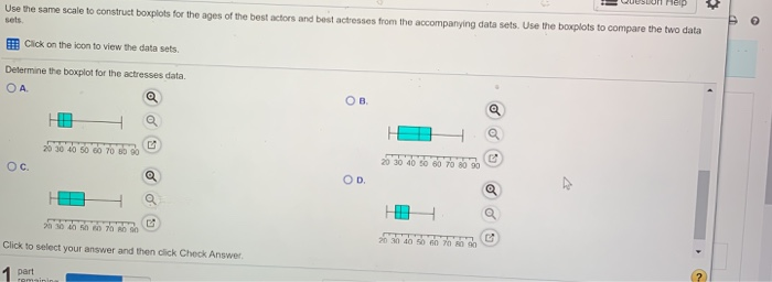 Solved QUUSUH Help Use the same scale to construct boxplots | Chegg.com