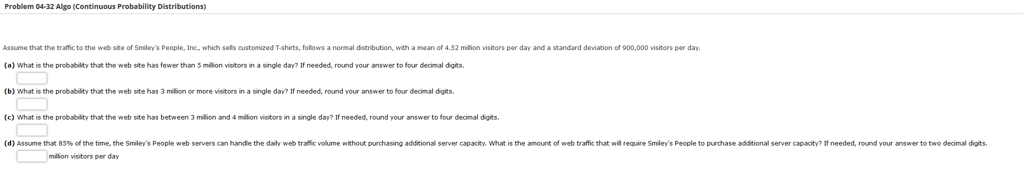 Solved Problem 04-32 ﻿Algo (Continuous Probability | Chegg.com