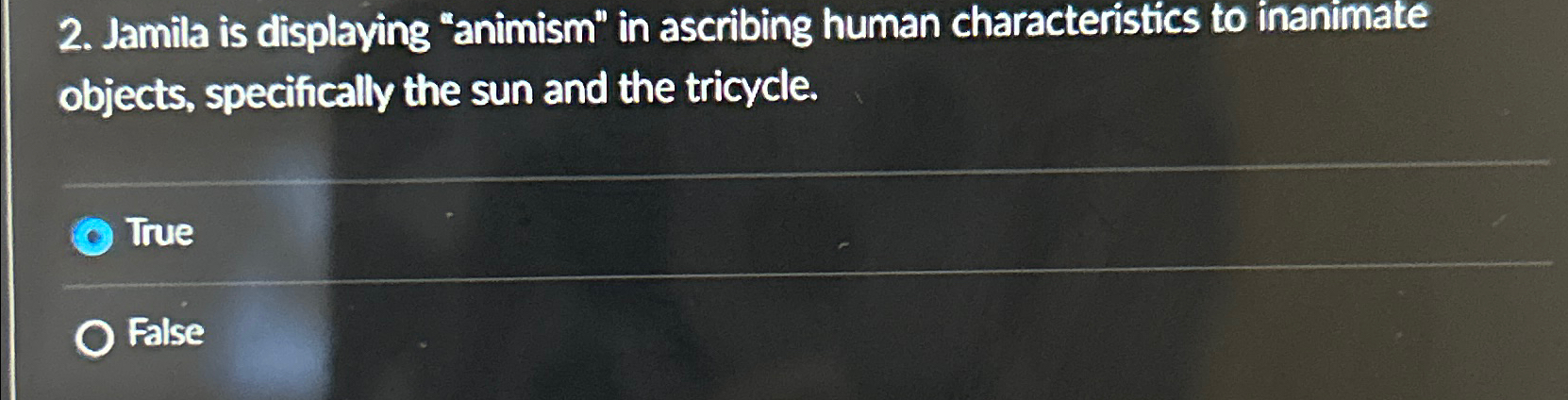 Solved Jamila is displaying "animism" in ascribing human | Chegg.com