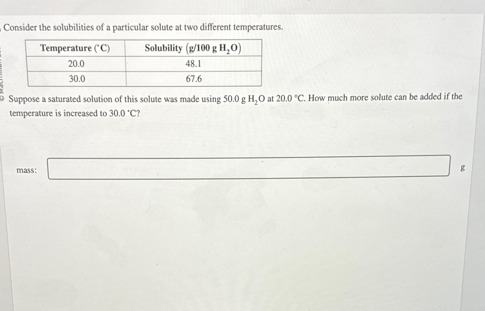 Solved Consider the solubilities of a particular solute at | Chegg.com