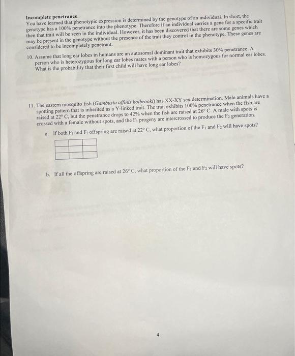 Solved Incomplete penetrance. You have learned that | Chegg.com