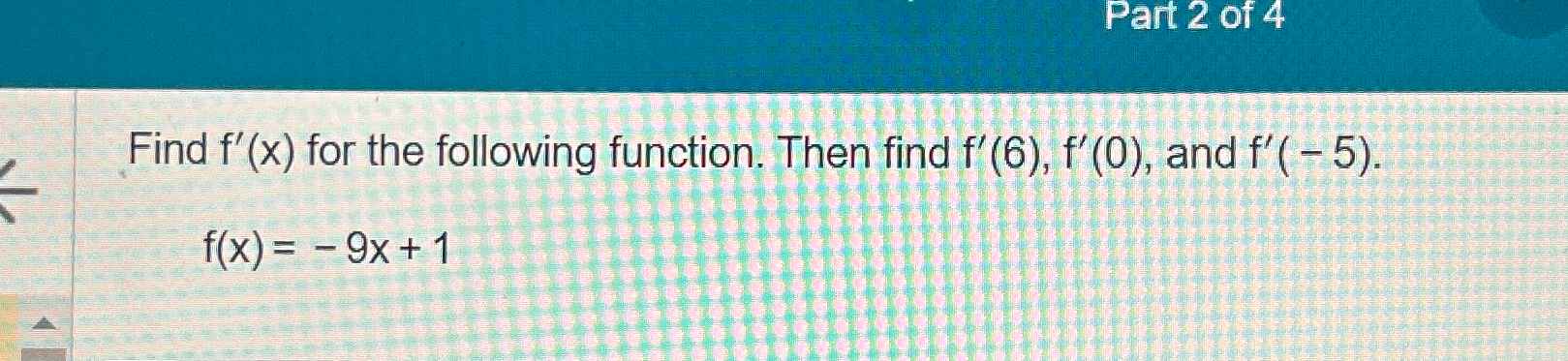 Solved Find f'(x) ﻿for the following function. Then | Chegg.com
