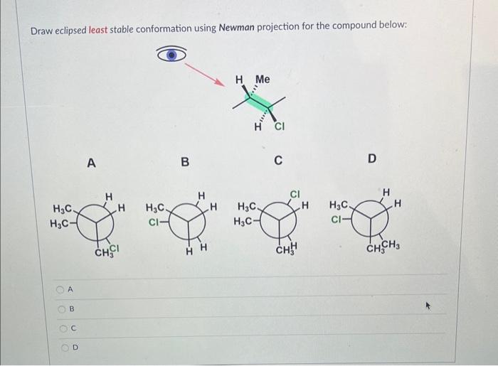 Solved Which Newman projection corresponds to the compound | Chegg.com