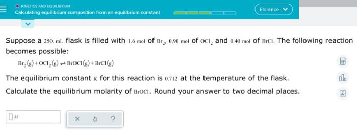 Solved O KINETICS AND EQUILIBRIUM Calculating equilibrium | Chegg.com