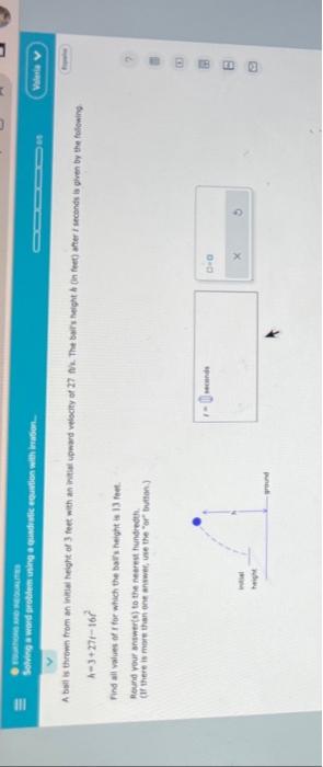 Solved h=3+27t−16r2 find all values of I for which the barrs | Chegg.com