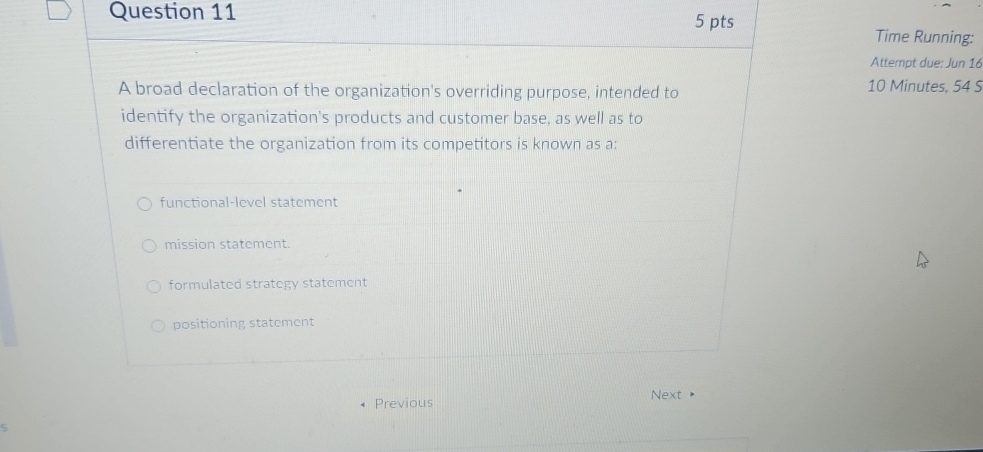 Solved Question 115 ﻿ptsA broad declaration of the | Chegg.com