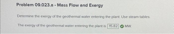Solved Required information Problem 09.023 - Mass Flow and | Chegg.com