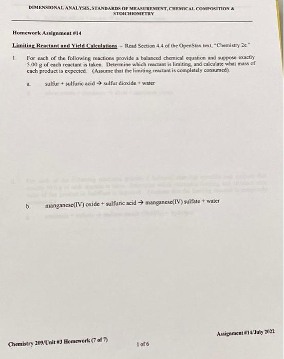 Solved DIMENSIONAL ANALYSIS, STANDARDS OF MEASUREMENT, | Chegg.com