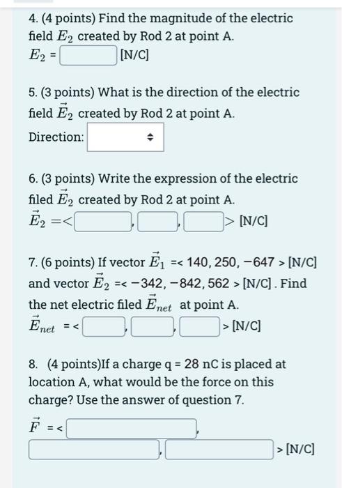 Solved [30 points] Two uniformly charged rods, rod 1 and rod | Chegg.com