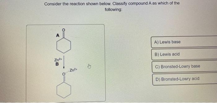 Solved Consider the reaction shown below. Classify compound | Chegg.com Solved Consider the reaction shown below. Classify compound | Chegg.com