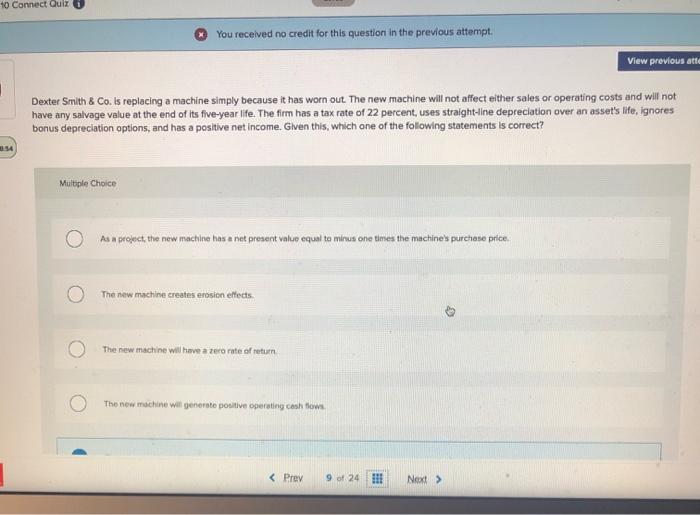 Solved 10 Connect Quiz You received no credit for this | Chegg.com