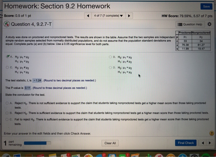 Solved Save Homework Section 9 2 Homework Score 0 5 Of 1