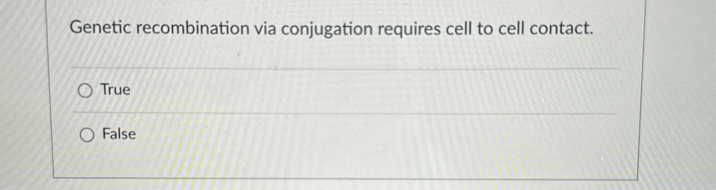 Solved Genetic recombination via conjugation requires cell | Chegg.com