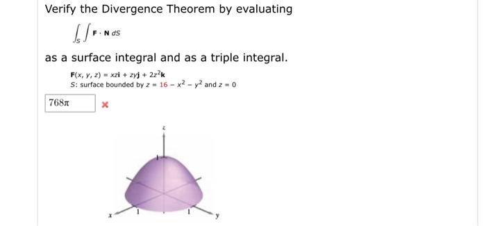Nds Verify the Divergence Theorem by evaluating 15/EN | Chegg.com