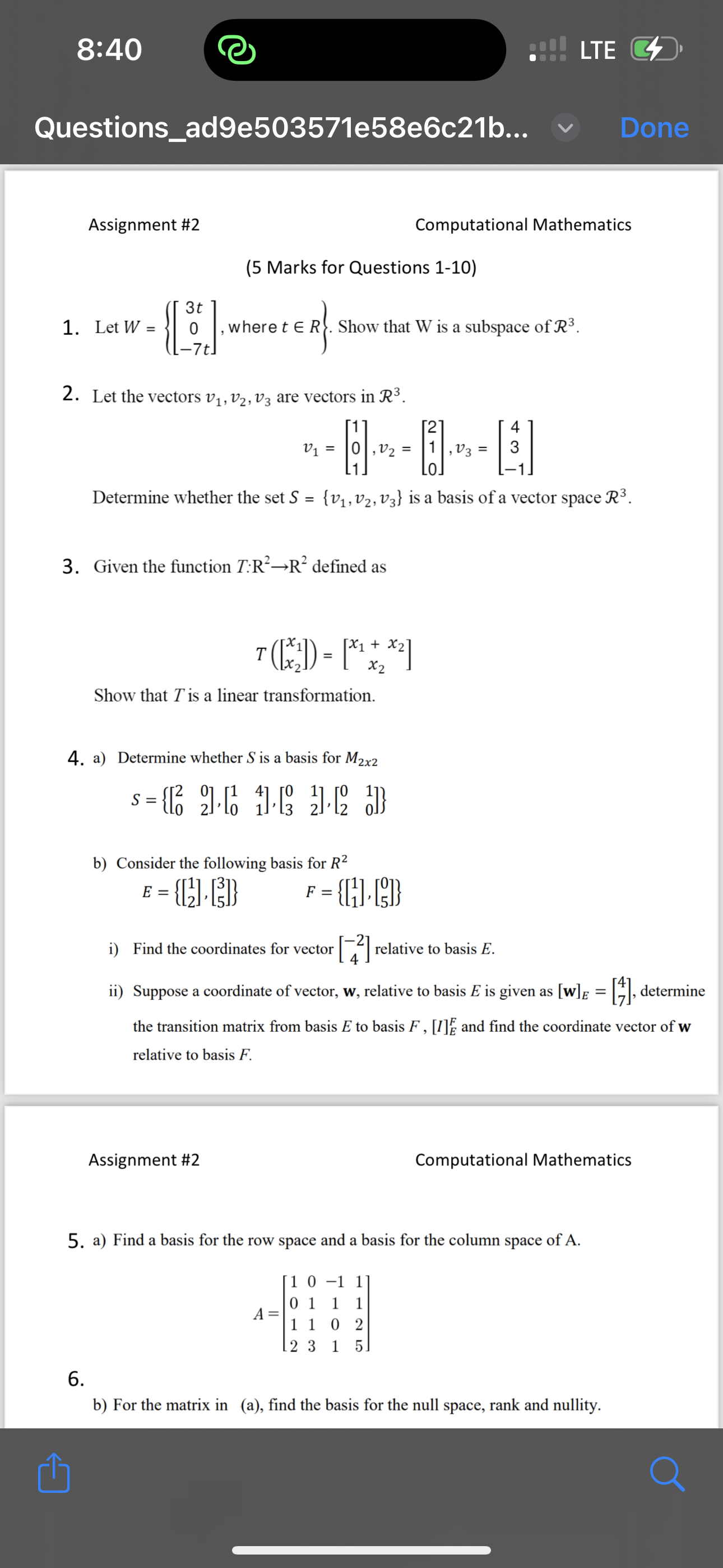 Solved 8:40Questions_ad9e503571e58e6c21b...Assignment | Chegg.com
