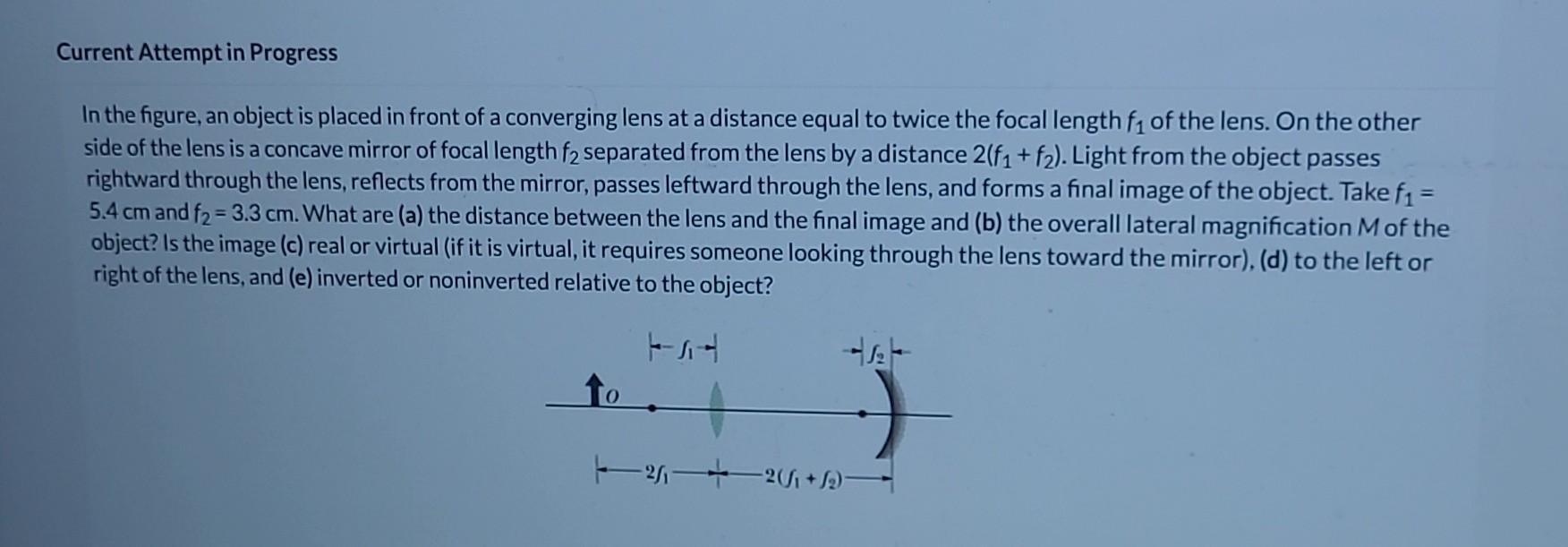 Solved In the figure, an object is placed in front of a | Chegg.com
