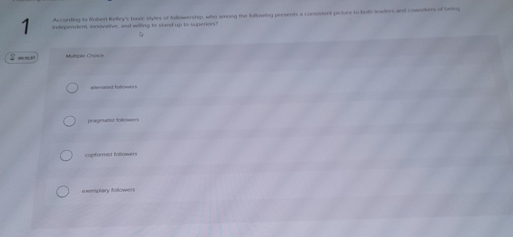 Solved independent, innovative, and willing to stand up to | Chegg.com