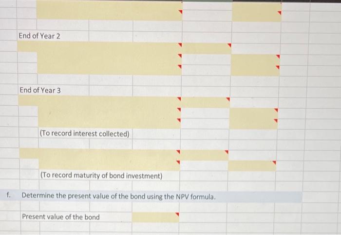 Required: Provide input into cells shaded in yellow | Chegg.com