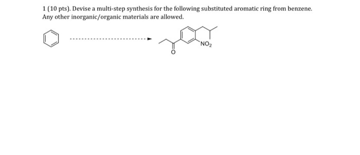 Solved 1 (10 pts). Devise a multi-step synthesis for the | Chegg.com