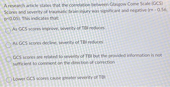 Solved A research article states that the correlation | Chegg.com