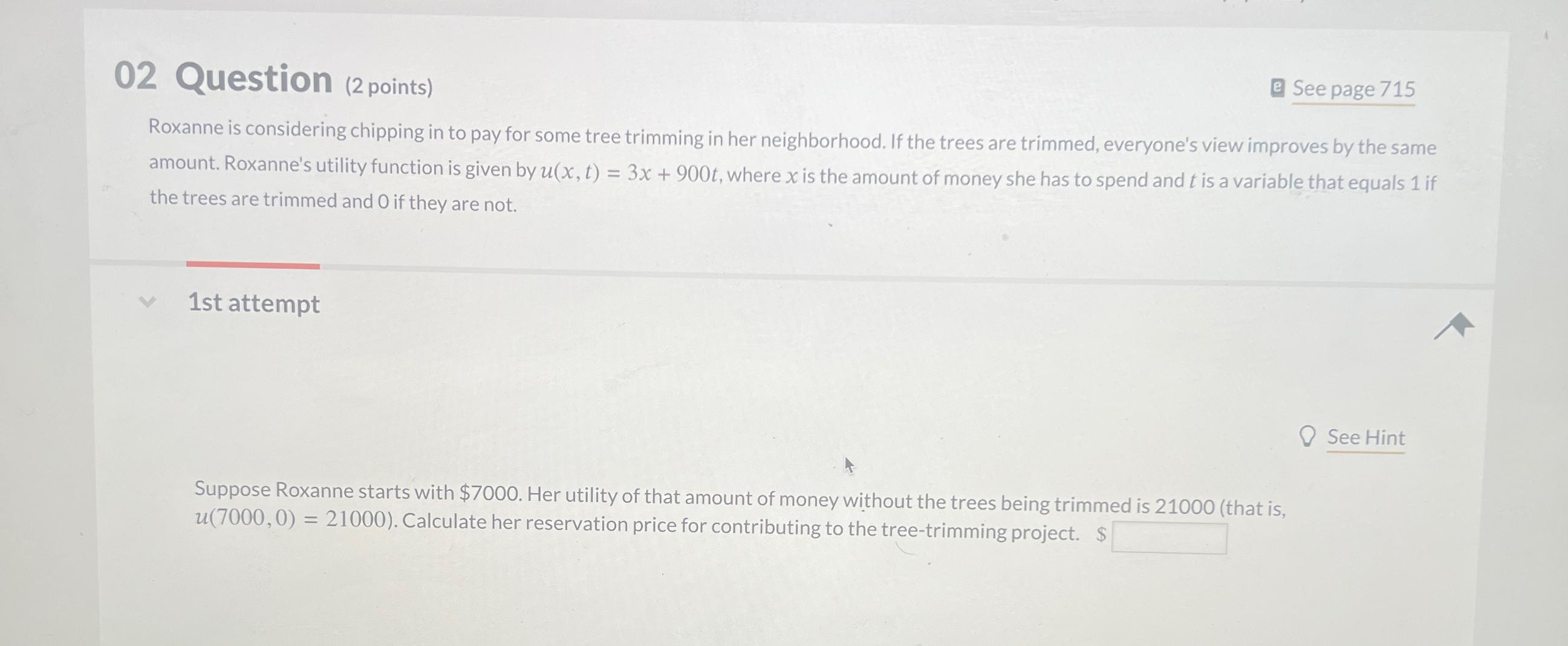 Solved 02 ﻿Question (2 ﻿points)e See page 715Roxanne is | Chegg.com