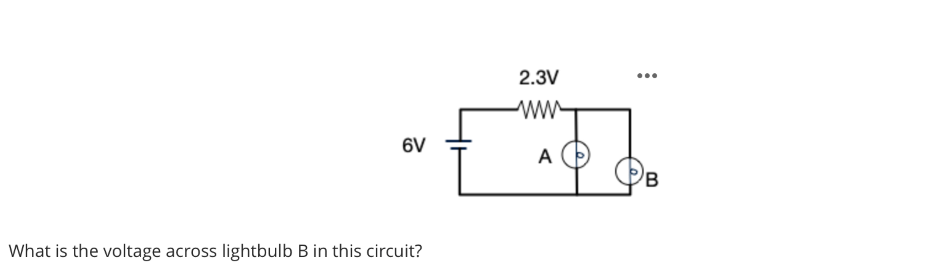 Solved What is the voltage across lightbulb B ﻿in this | Chegg.com
