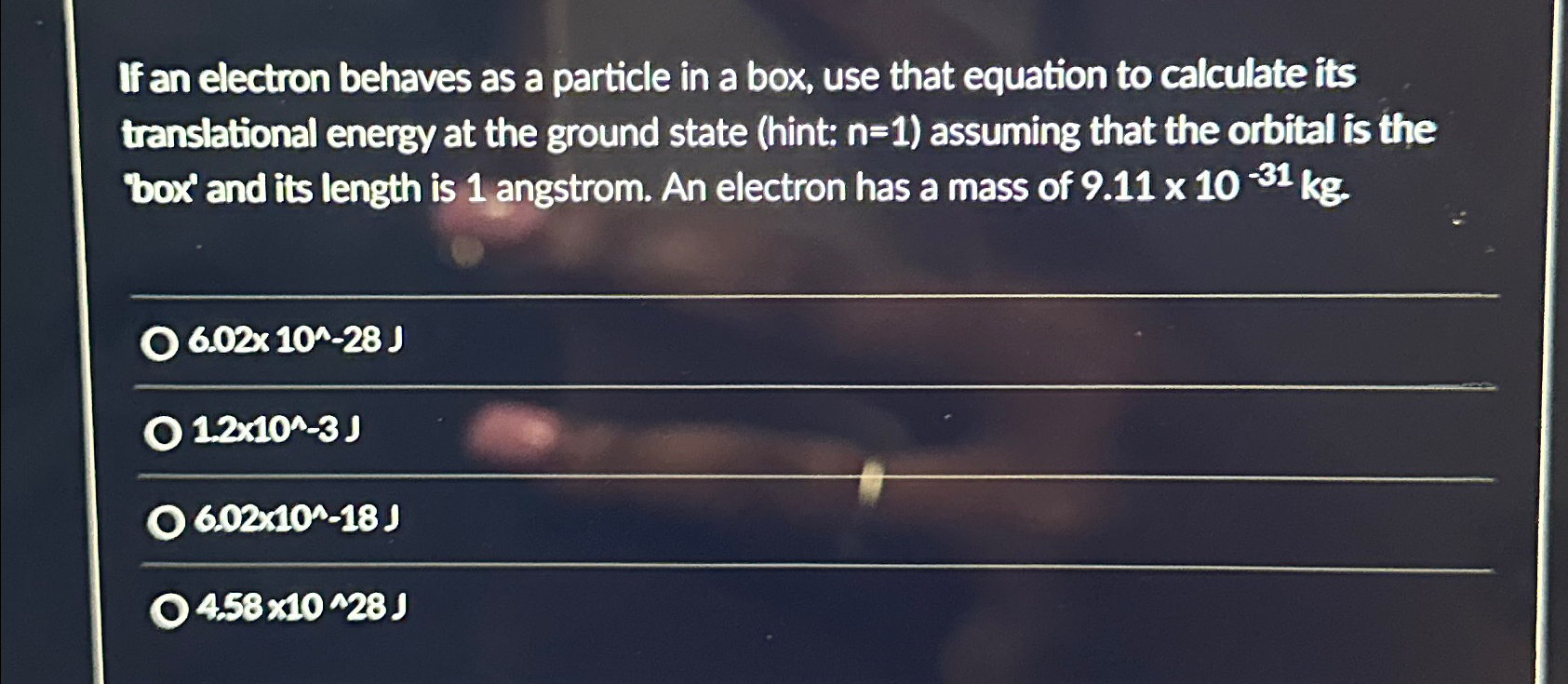 If an electron behaves as a particle in a box, use | Chegg.com