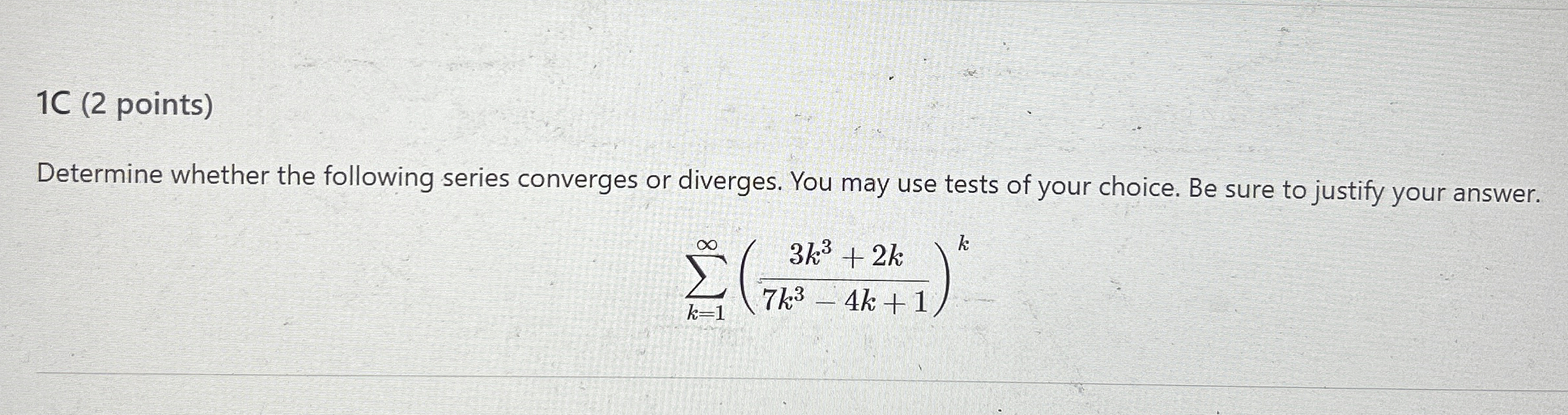 Solved 1 ﻿C (2 ﻿points)Determine whether the following | Chegg.com
