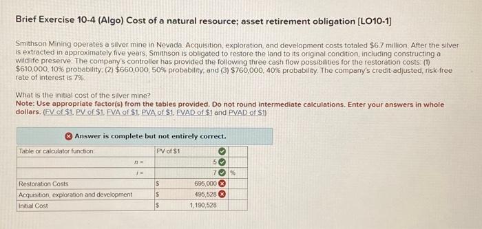Solved Brief Exercise 10-4 (Algo) Cost of a natural | Chegg.com
