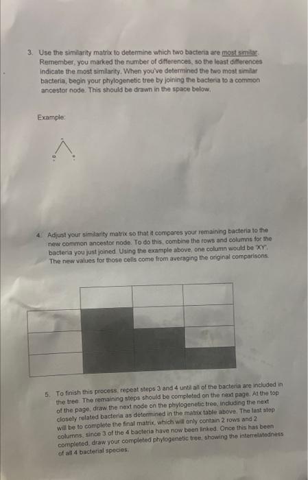 Solved 3. Use the similarity matrix to determine which two | Chegg.com