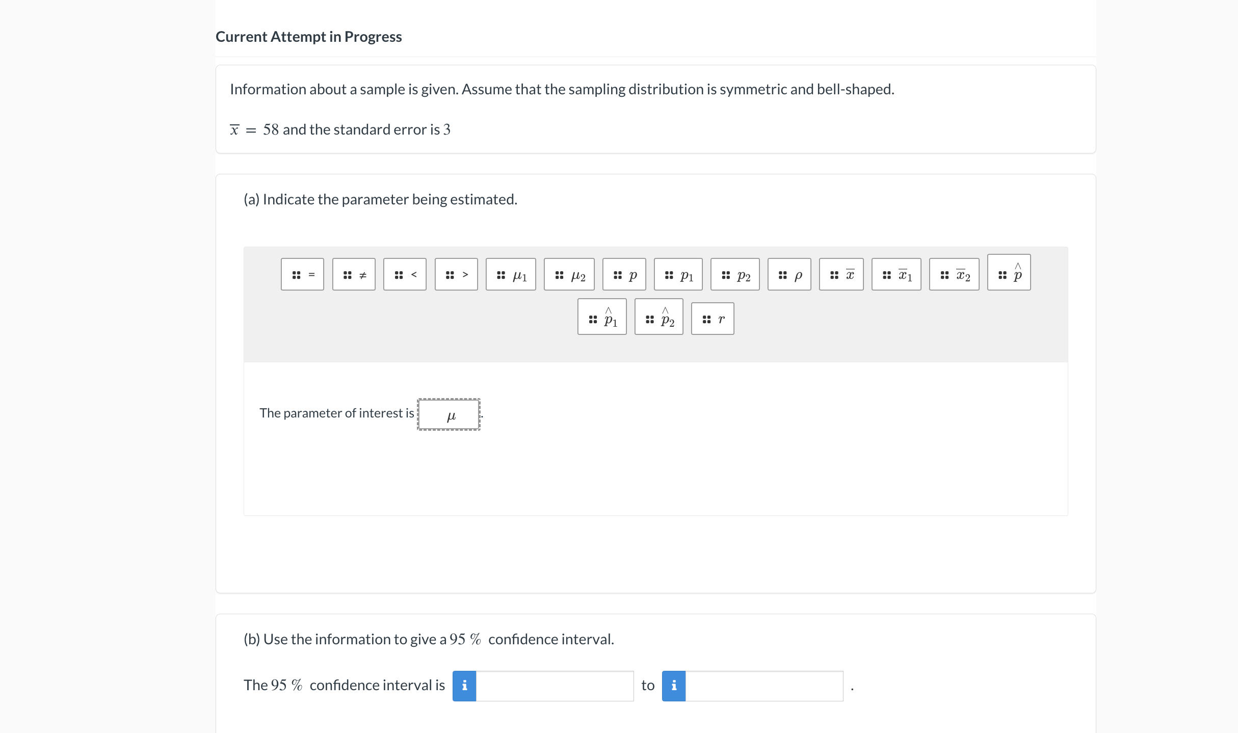 Solved Current Attempt in ProgressInformation about a sample | Chegg.com