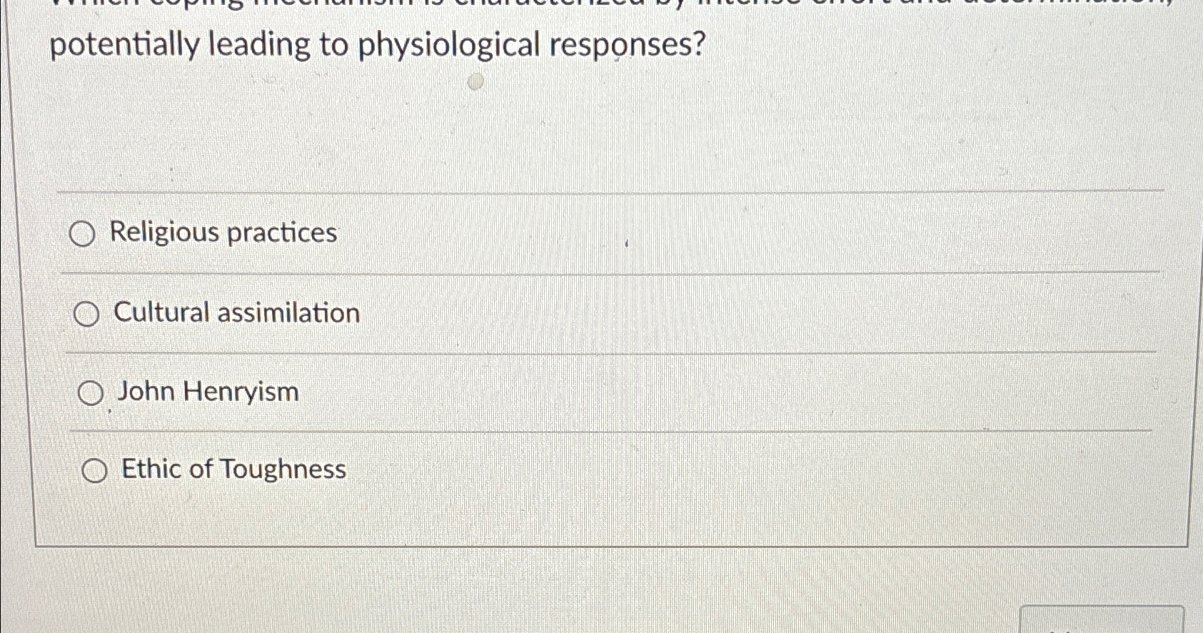 Solved potentially leading to physiological | Chegg.com
