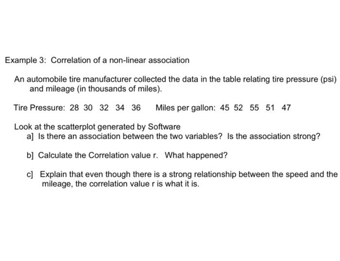 Solved Example 3: Correlation of a non-linear association An | Chegg.com