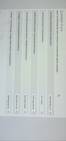 Solved Question 4 ﻿of 10Match the following alternative | Chegg.com