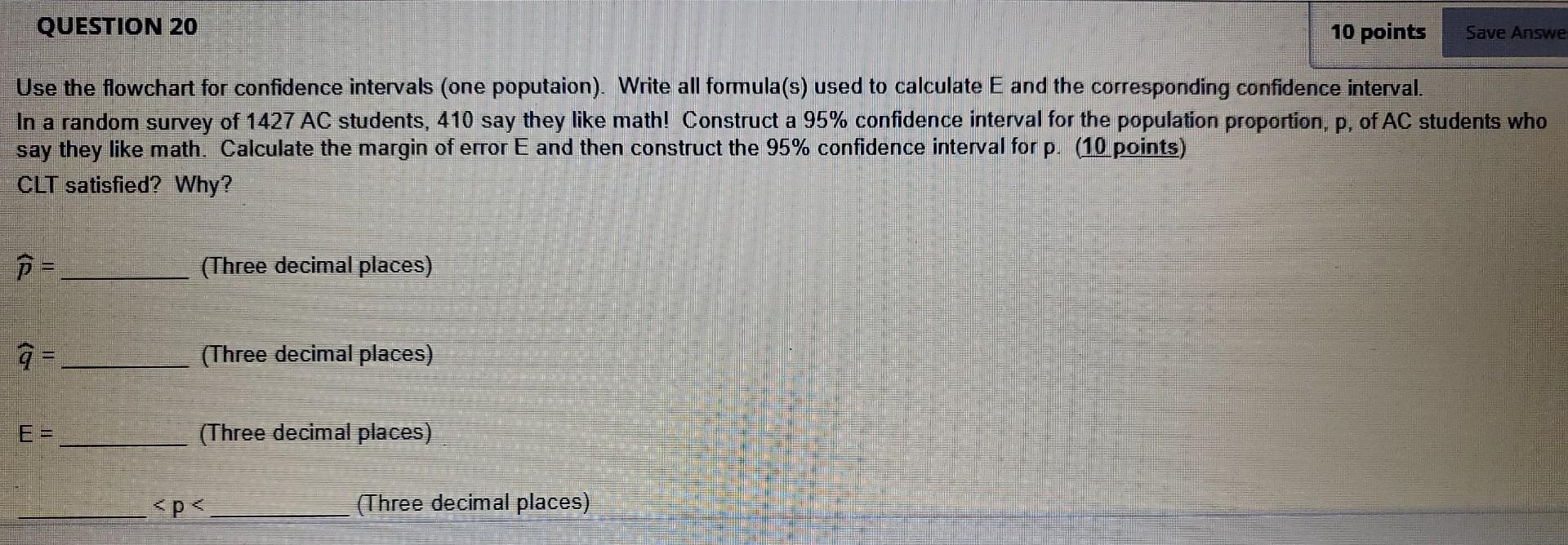 Solved Use the flowchart for confidence intervals (one | Chegg.com
