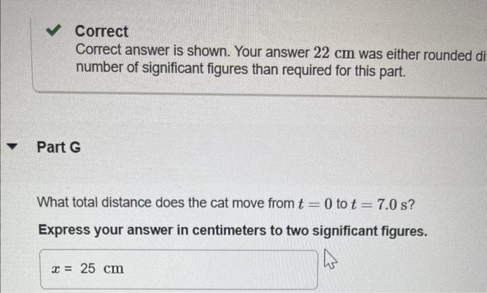 Solved A cat walks in a straight line, which we shall call | Chegg.com