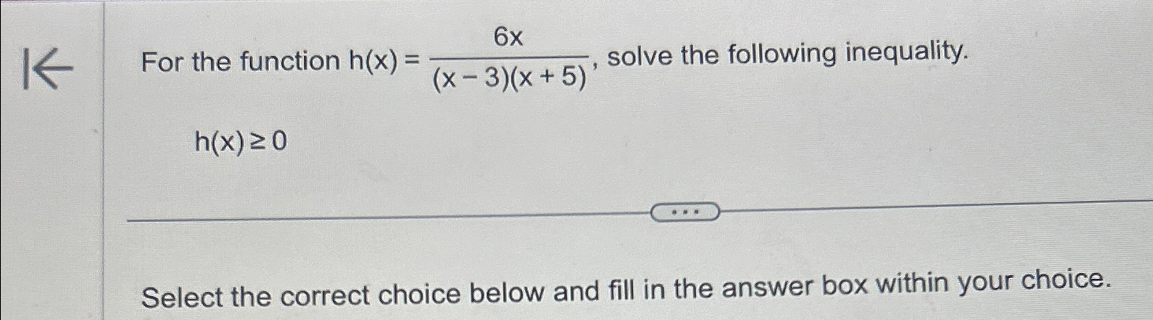 For the function h(x)=6x(x-3)(x+5), ﻿solve the | Chegg.com