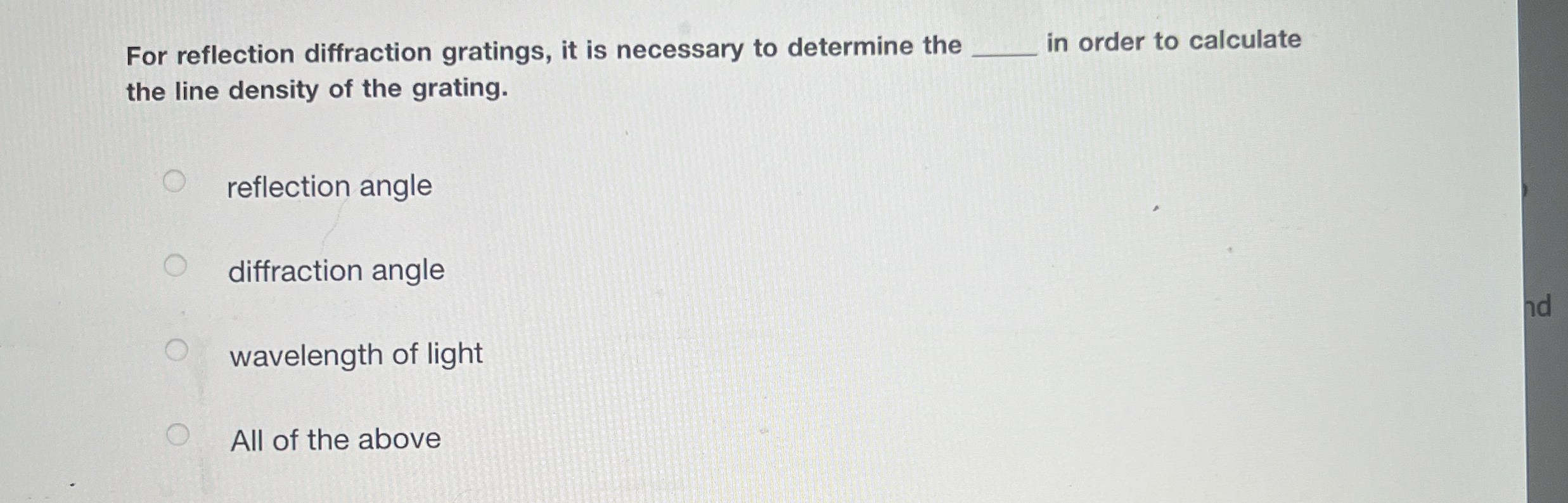 Solved For reflection diffraction gratings, it is necessary | Chegg.com