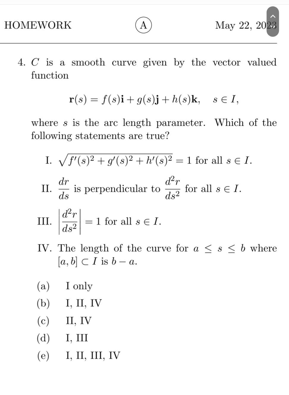 Solved 4. C is a smooth curve given by the vector valued | Chegg.com