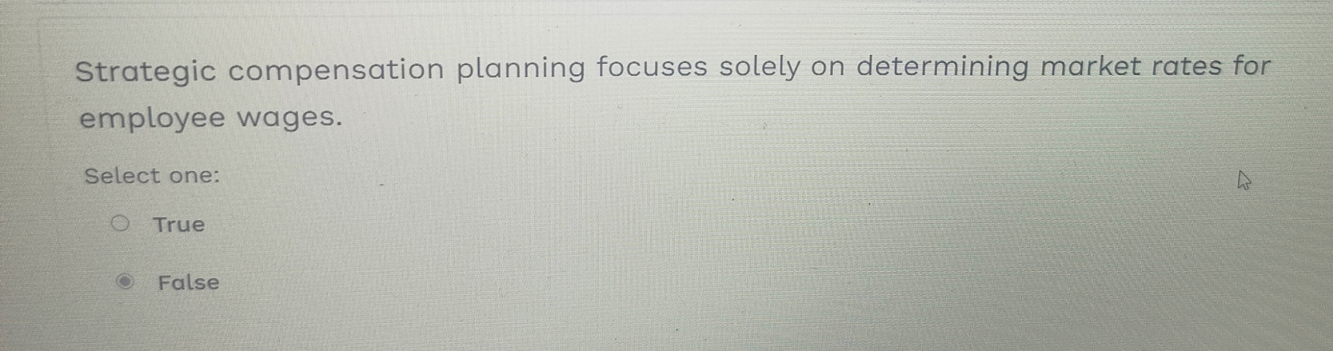 Solved Strategic compensation planning focuses solely on | Chegg.com