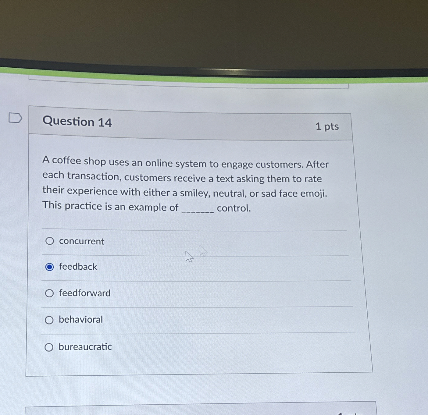 Solved Question 141 ﻿ptsA coffee shop uses an online system | Chegg.com
