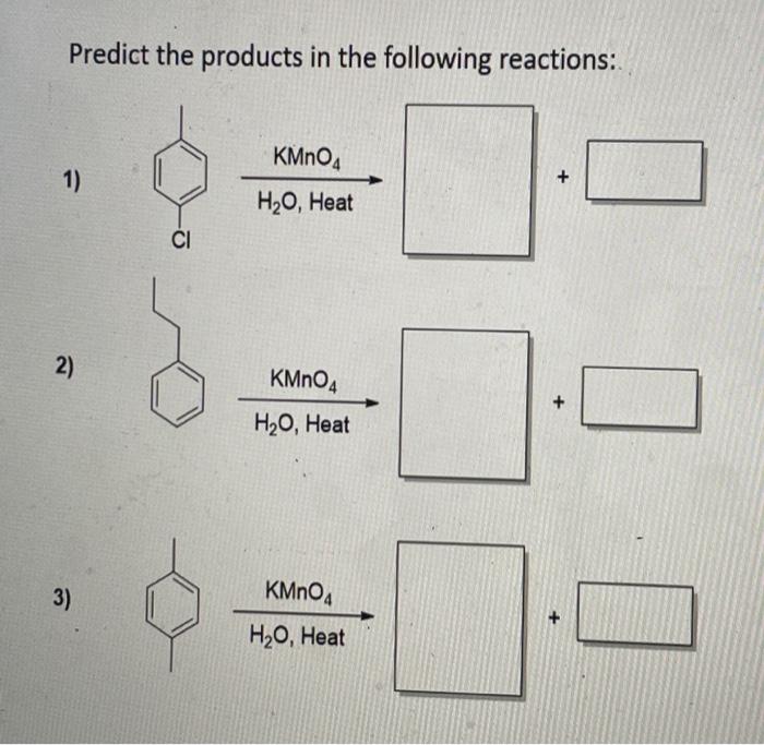 Solved Predict the products in the following reactions: | Chegg.com