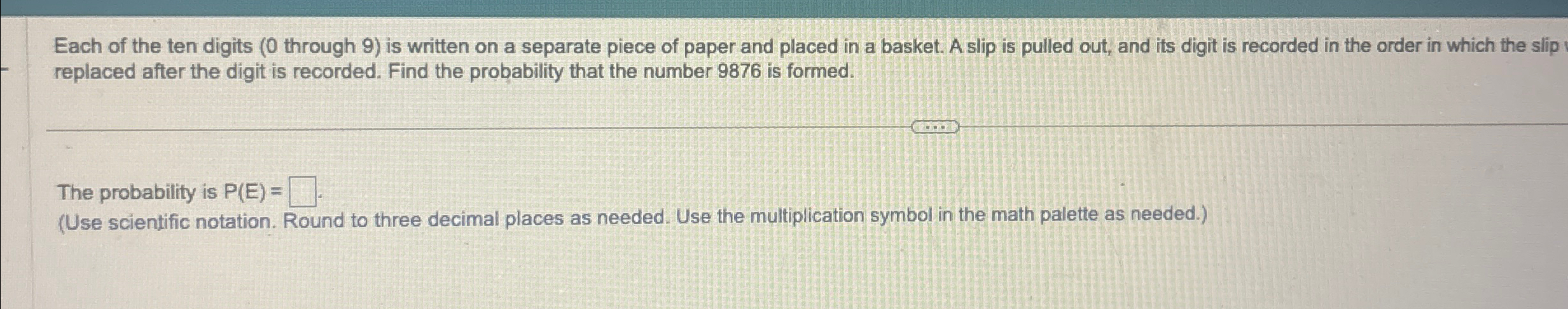 Solved Each of the ten digits ( 0 ﻿through 9 ) ﻿is written | Chegg.com