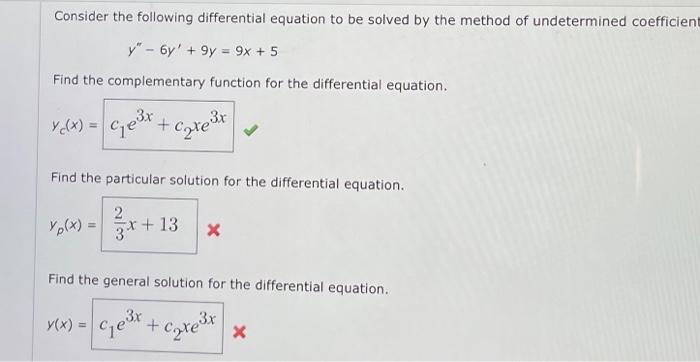5y′′+y′=−8x,y(0)=0,y′(0)=−25 Find the complementary | Chegg.com