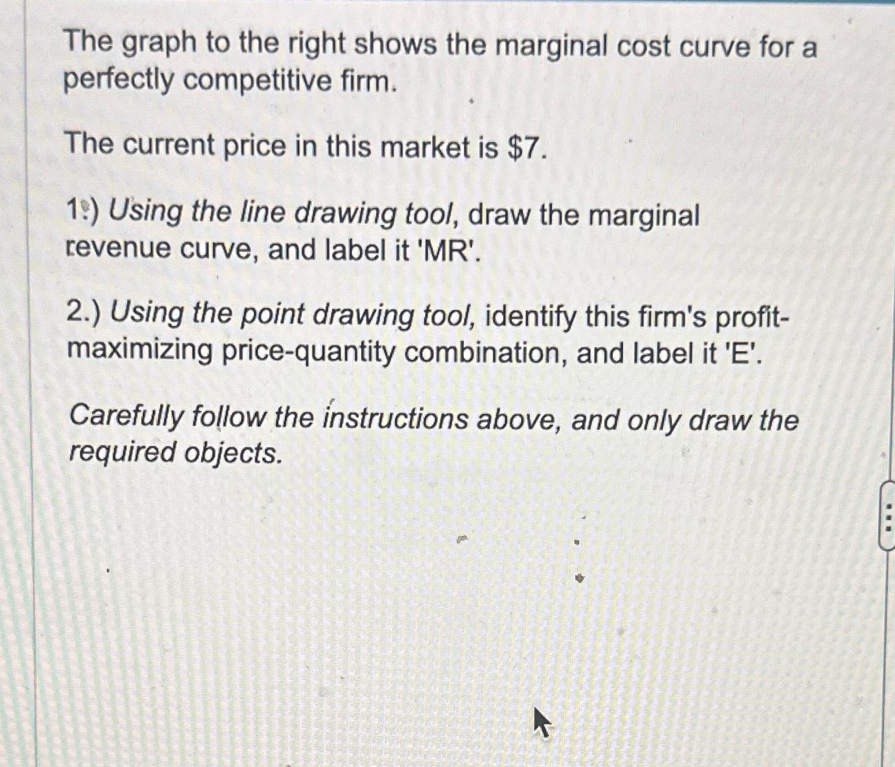 Solved The graph to the right shows the marginal cost curve | Chegg.com