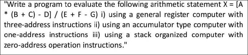 Solved "Write a program to evaluate the following arithmetic | Chegg.com