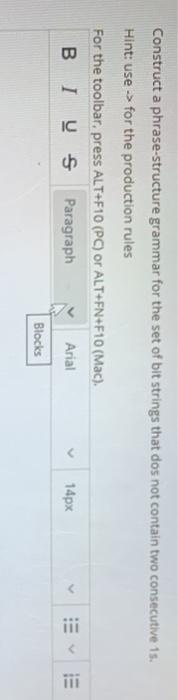 Solved Construct a phrase-structure grammar for the set of | Chegg.com